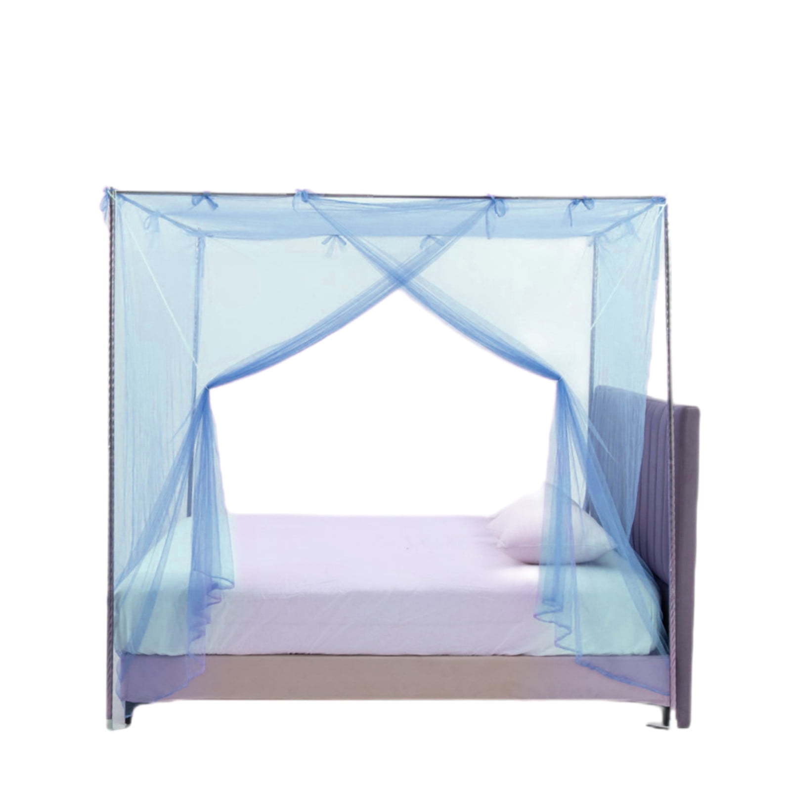 AYktou Canopy Bed Curtains, Corner Canopy Bed Curtain, Bed Canopy ...