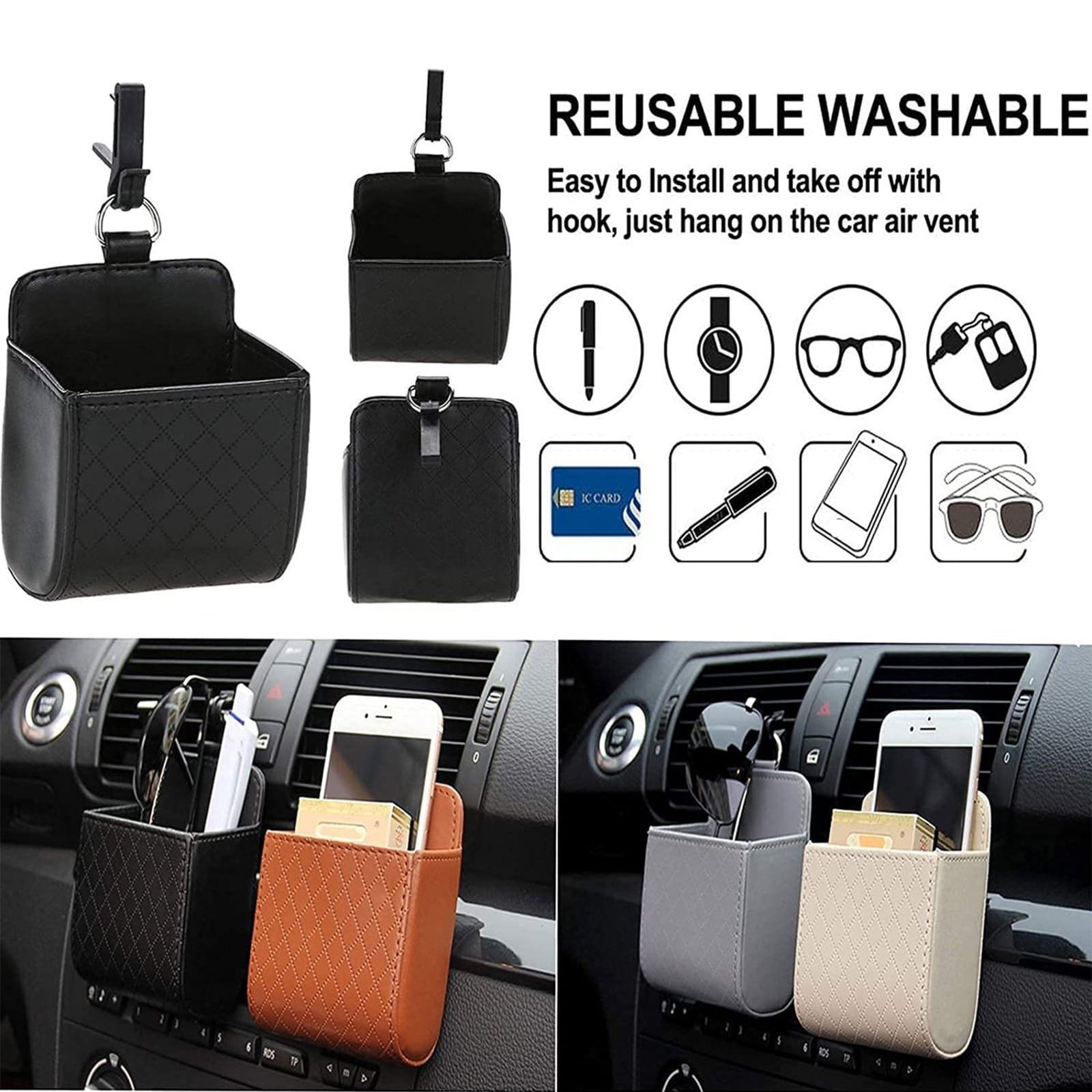 AYktou Car Accessories,Car Organizer,2pcs Car Dash Organizer with ...