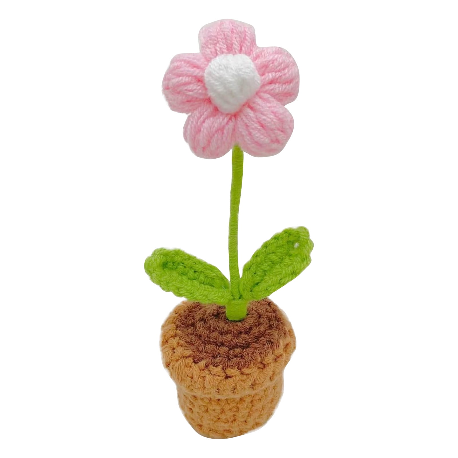 AYktou Crochet Flowers-Artificial Puff Flowers Knitted Flowers for ...