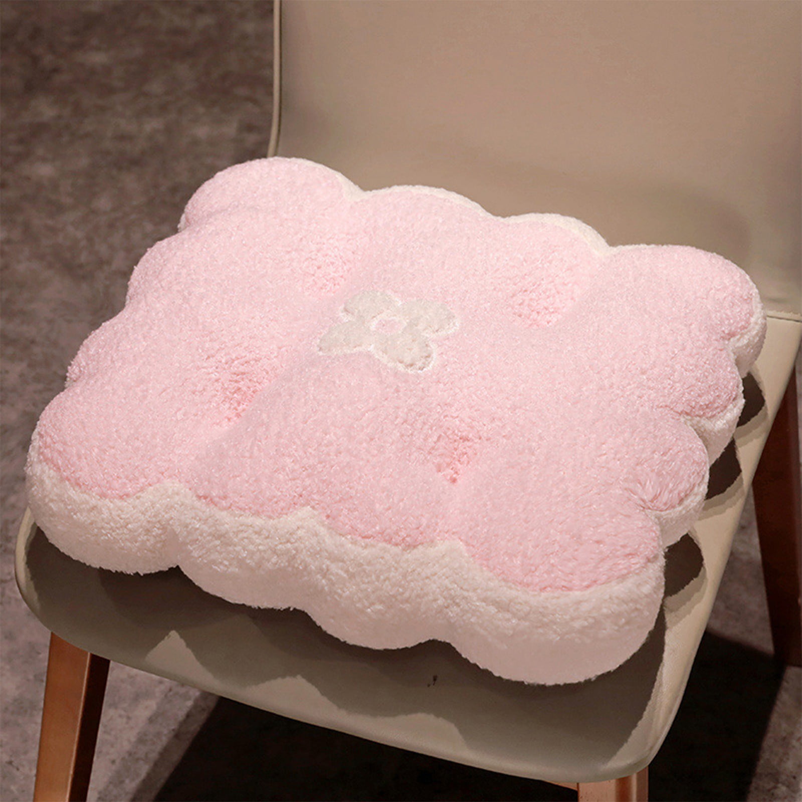 AYktou Cute Seat Cushion 14.2*14.2*5.9in Square Biscuits Shaped Chair ...