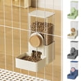 AYktou Hanging Automatic Pet Feeder Water Dispenser, Wall Mounted Small ...