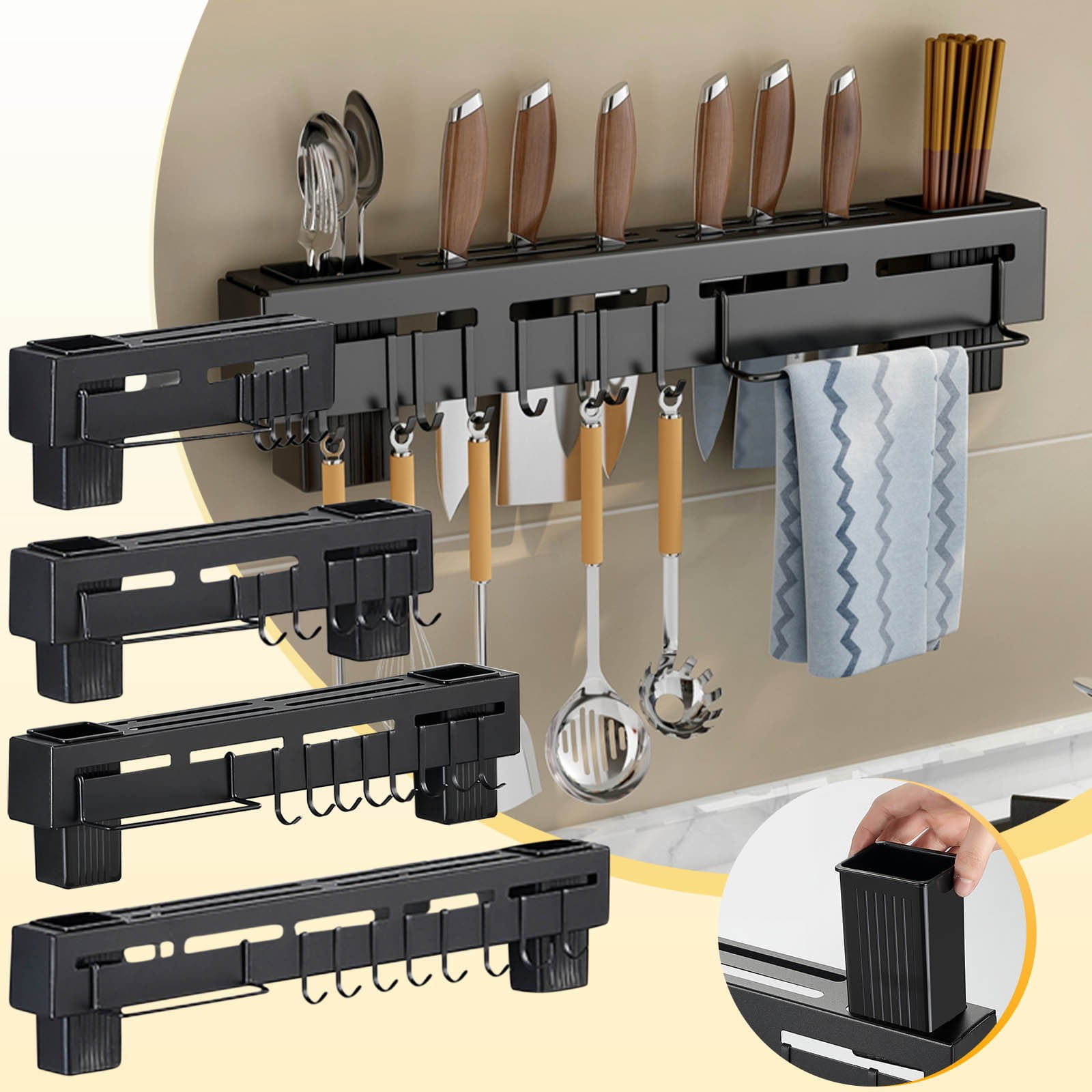 AYktou Kitchen Organizers and Storage-knife Holder,Chopstick Holder ...