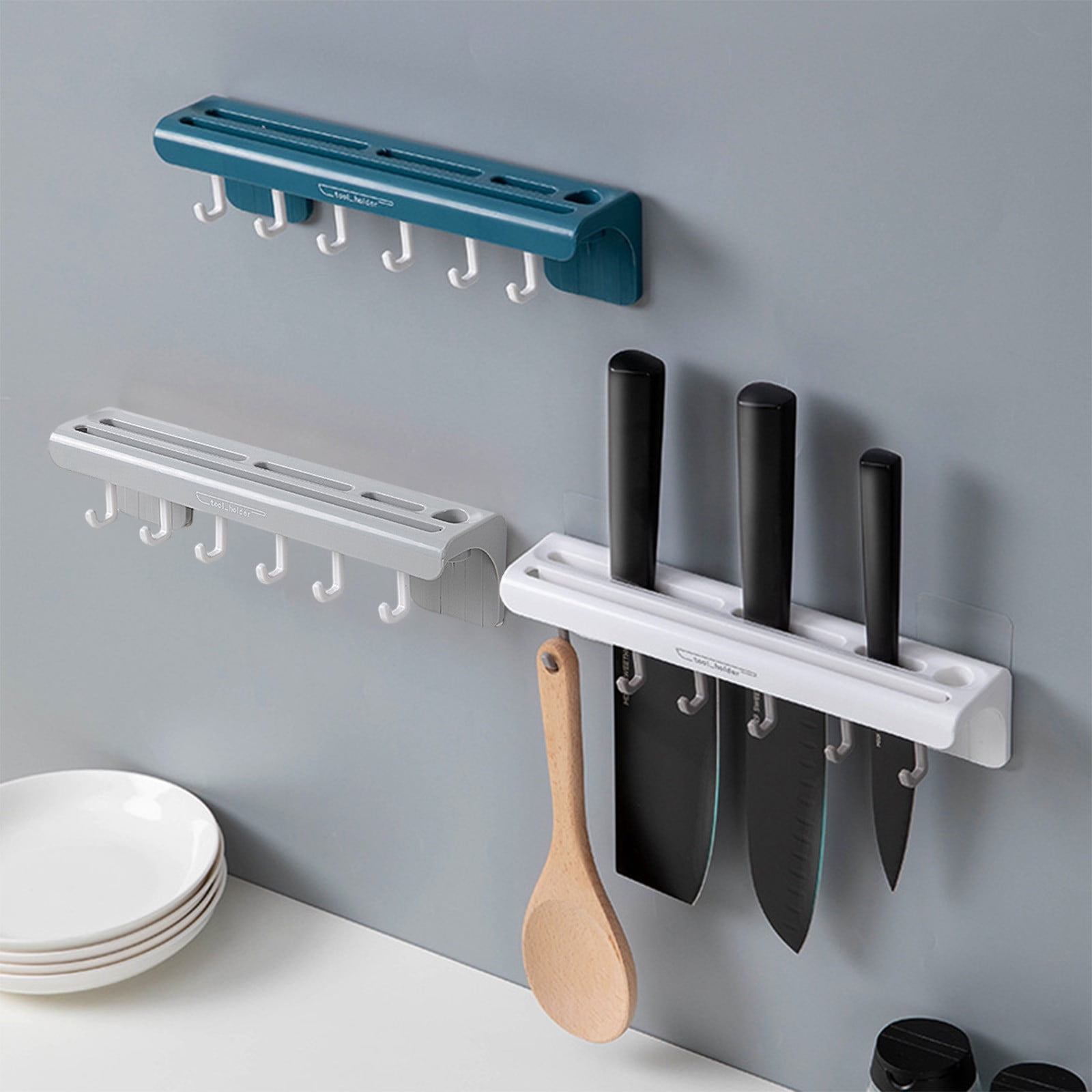 AYktou Kitchen Utensil Rack,Kitchen Gadgets Utensil Holder,Rail Rack ...