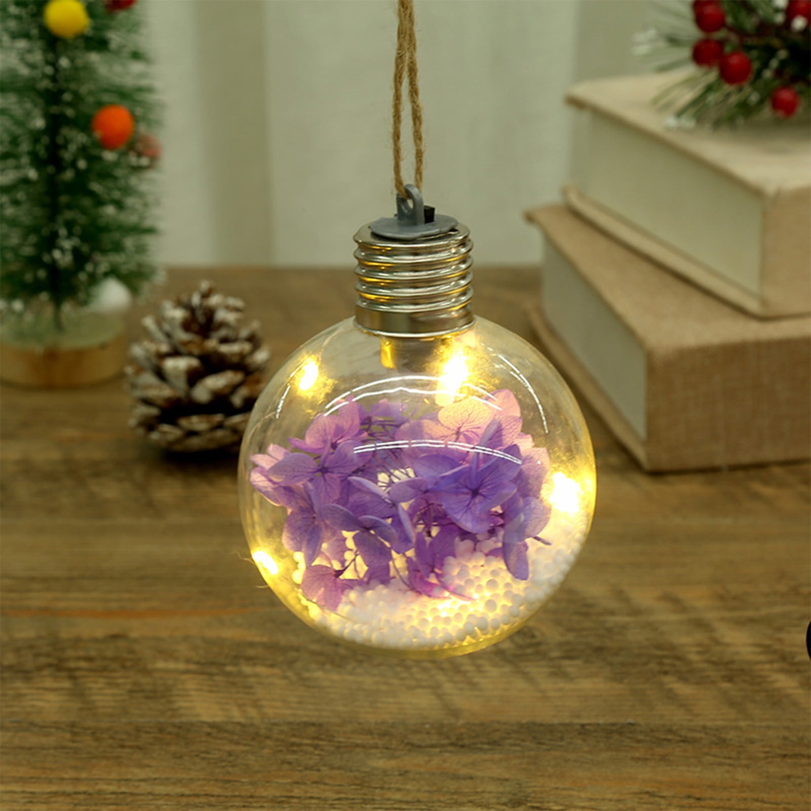 AYktou LED Christmas Decorations Ball, Glowing Spherical Glass ...