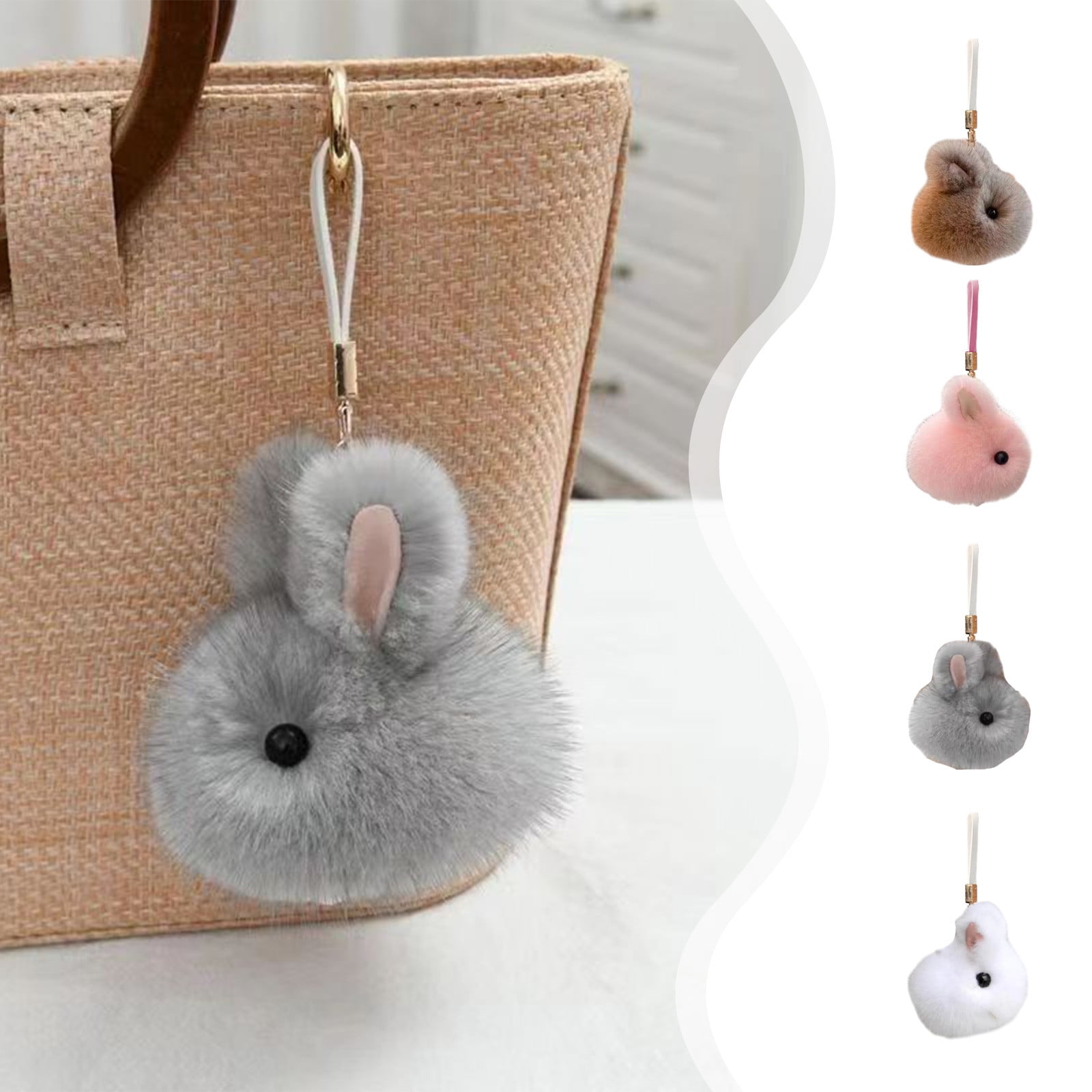 AYktou Lovely Plush Keychain-Cute Stuff Pendant Stuffed Animals ...