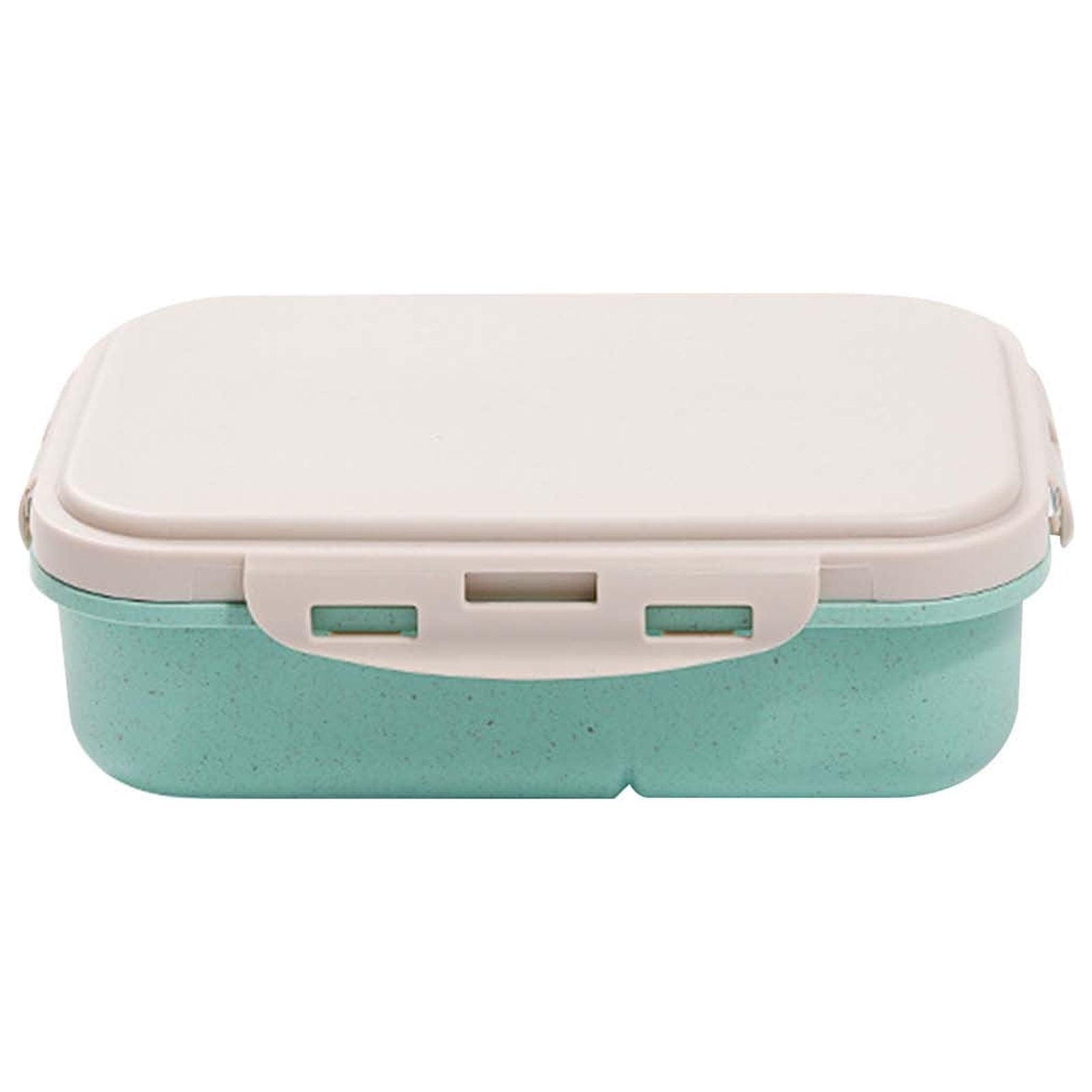 AYktou Lunch Box Food Grade Reusable Snack Containers with Lids & 3 Compartments,Built-in ...