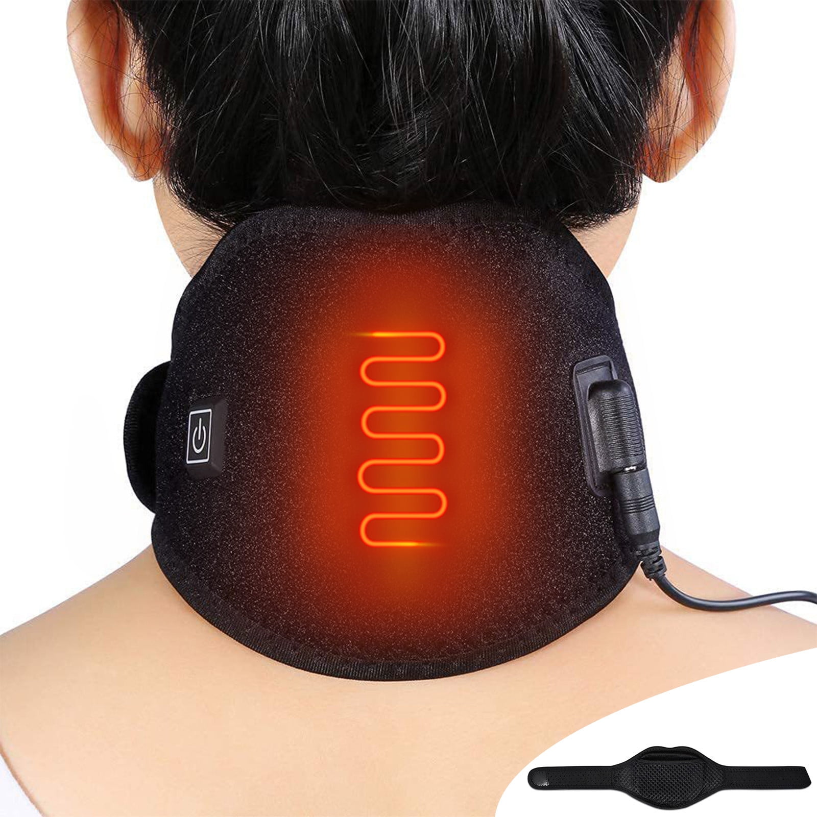 AYktou Neck Heating Pad for Neck Pain Relief,USB Heated Neck Wrap,Soft ...