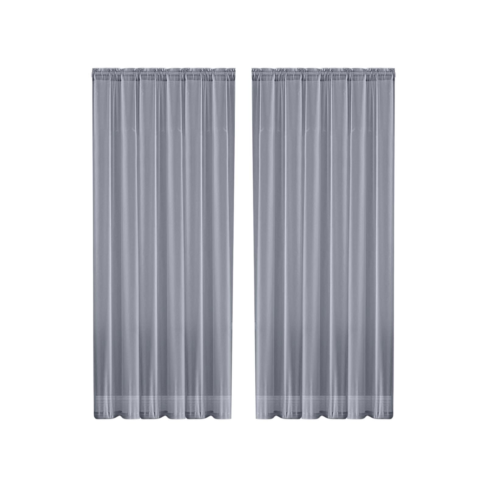 AYktou Solid-Color Semi Sheer Curtains, 52×84 Inch Rod-Pocket Style ...