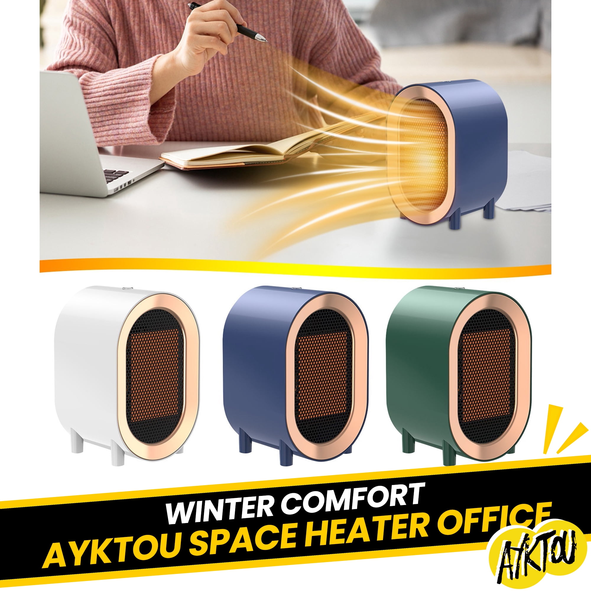 AYktou Space Heater,1200w Electric Space Heaters for Indoor Use ...