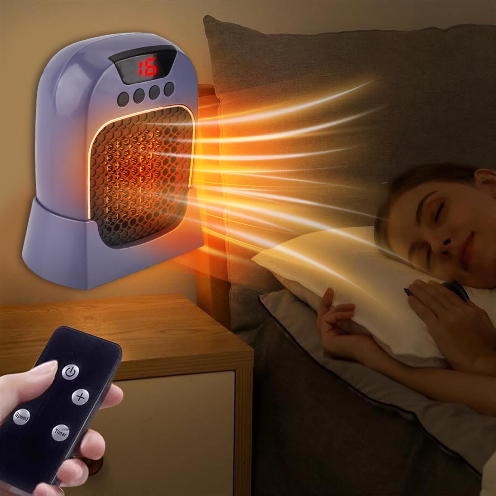AYktou Space Heaters for Indoor Use,Portable Small Heater with 16-45 ...
