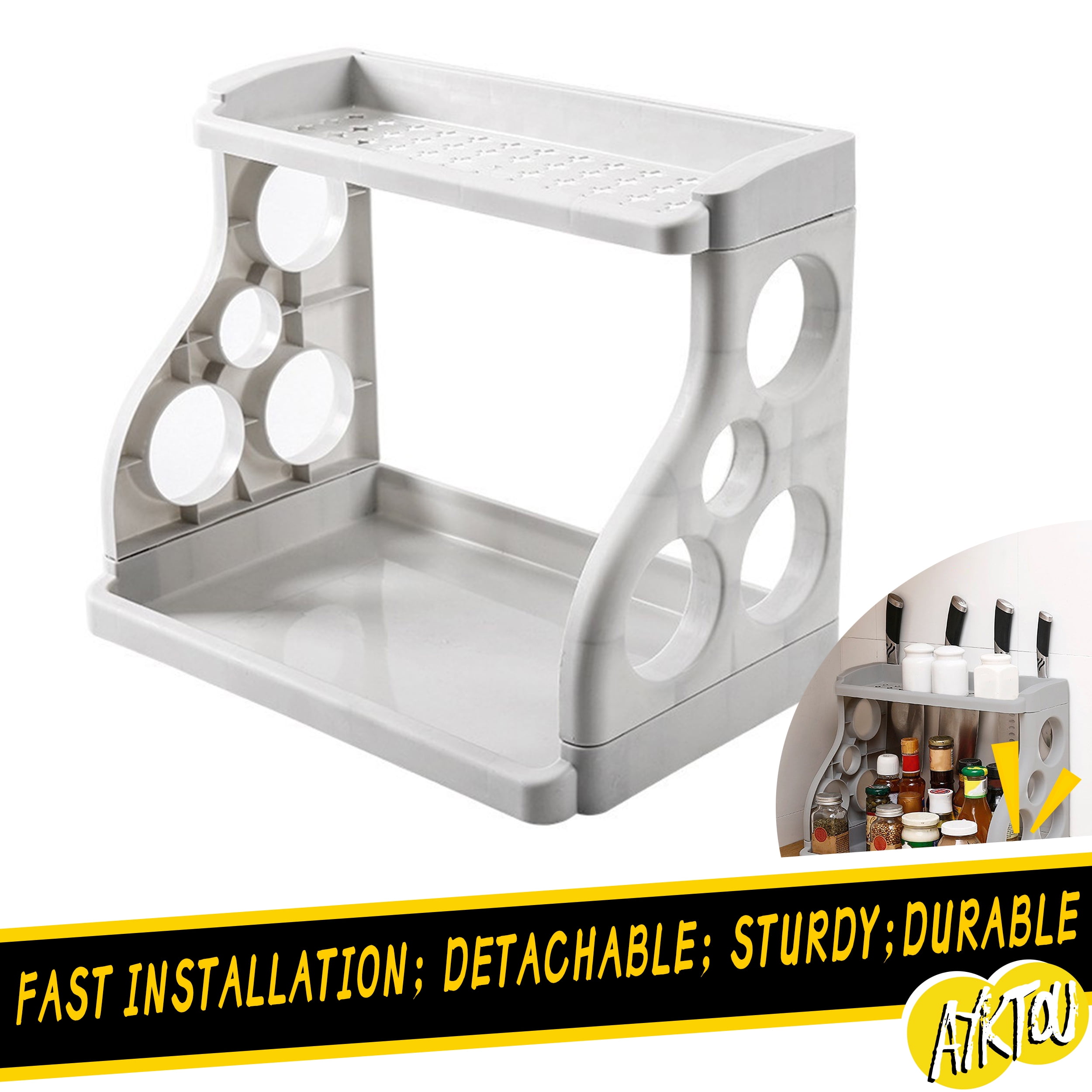 AYktou Spice Rack,Kitchen & Pantry Organizers and Storage,Detachable ...