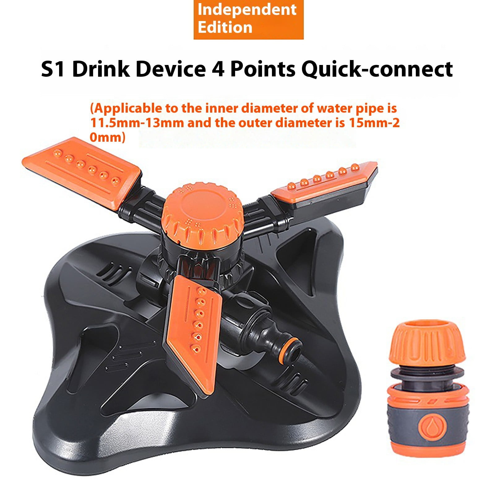 AYktou Sprinklers for Yard,Adjustable 360 Degree Rotary Sprinkler ...