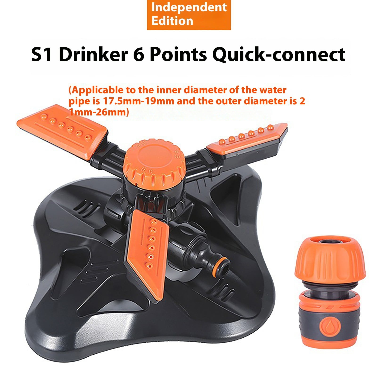 AYktou Sprinklers for Yard,Adjustable 360 Degree Rotary Sprinkler ...