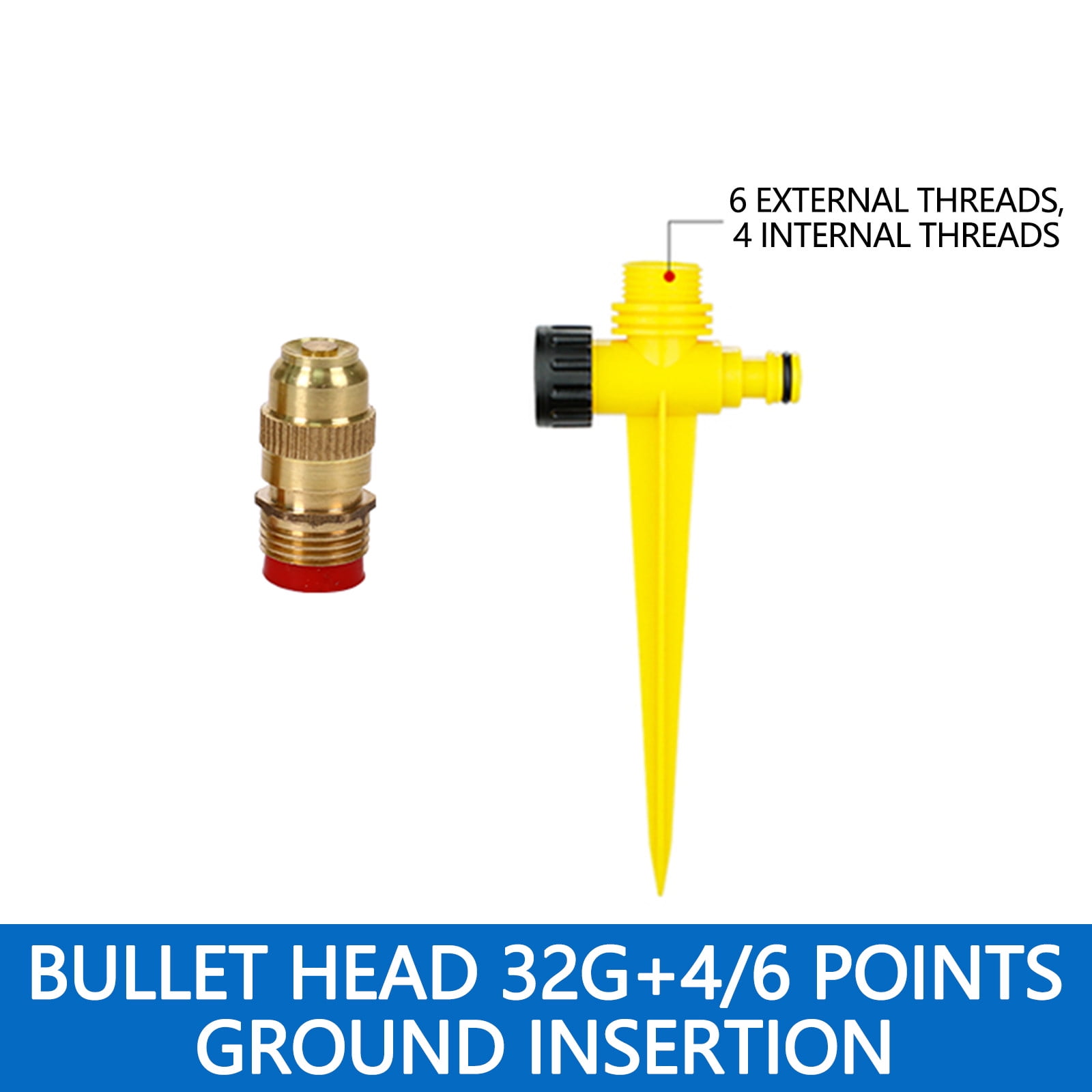 AYktou Sprinklers for Yard-Plug in Water Sprinkler Nozzle for Lawn,360 ...