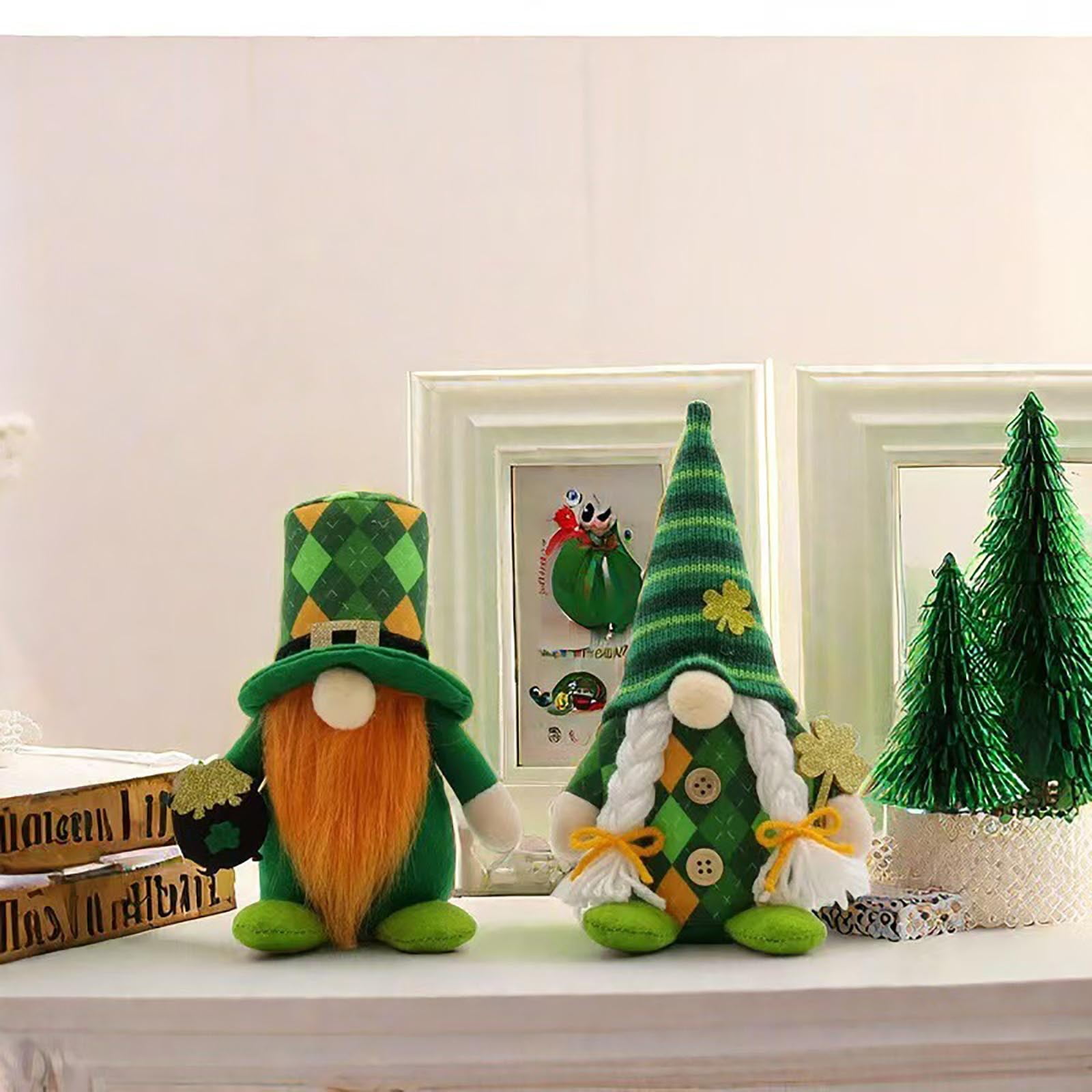 AYktou St Patricks Day Decorations - St Patricks Day Gnomes Plush Table ...