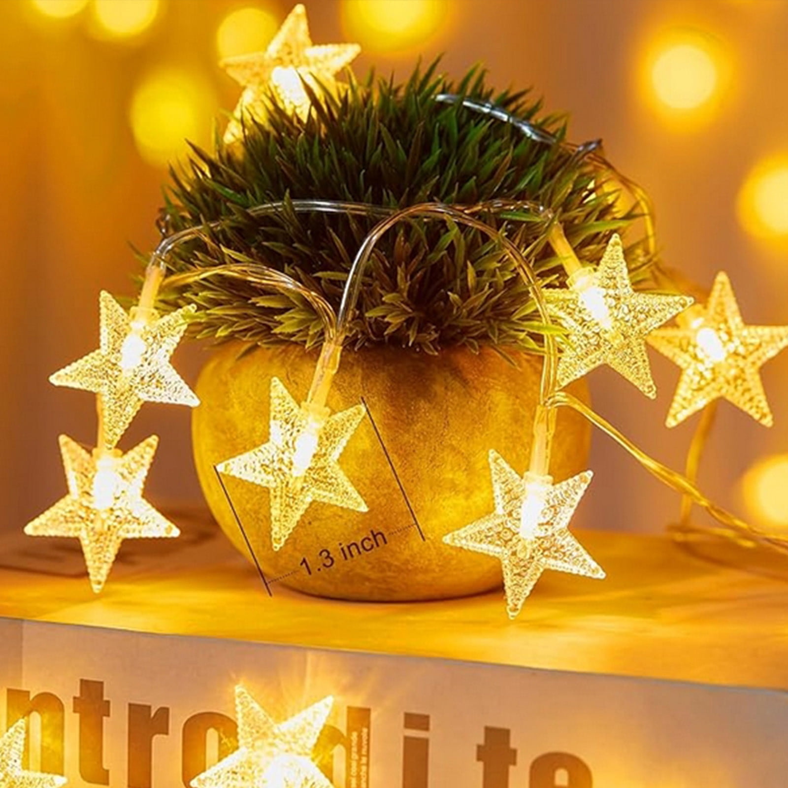 AYktou Star String Lights 4.92ft 10 Led Waterproof Star Fairy Lights ...