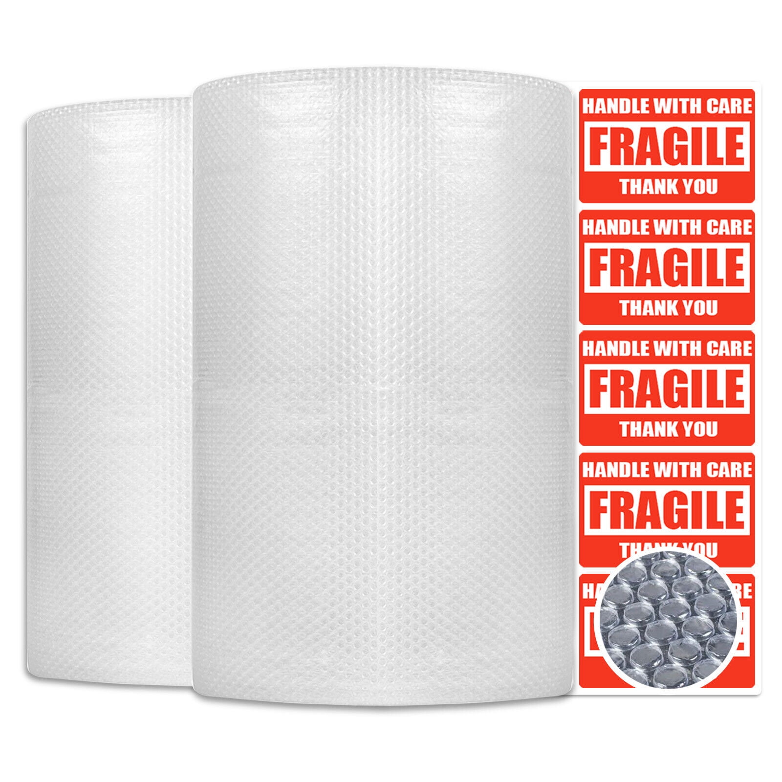 AZ 2 Rolls Bubble Cushioning Wrap Roll 30 ft x 12" Small Bubbles 3/16 ...