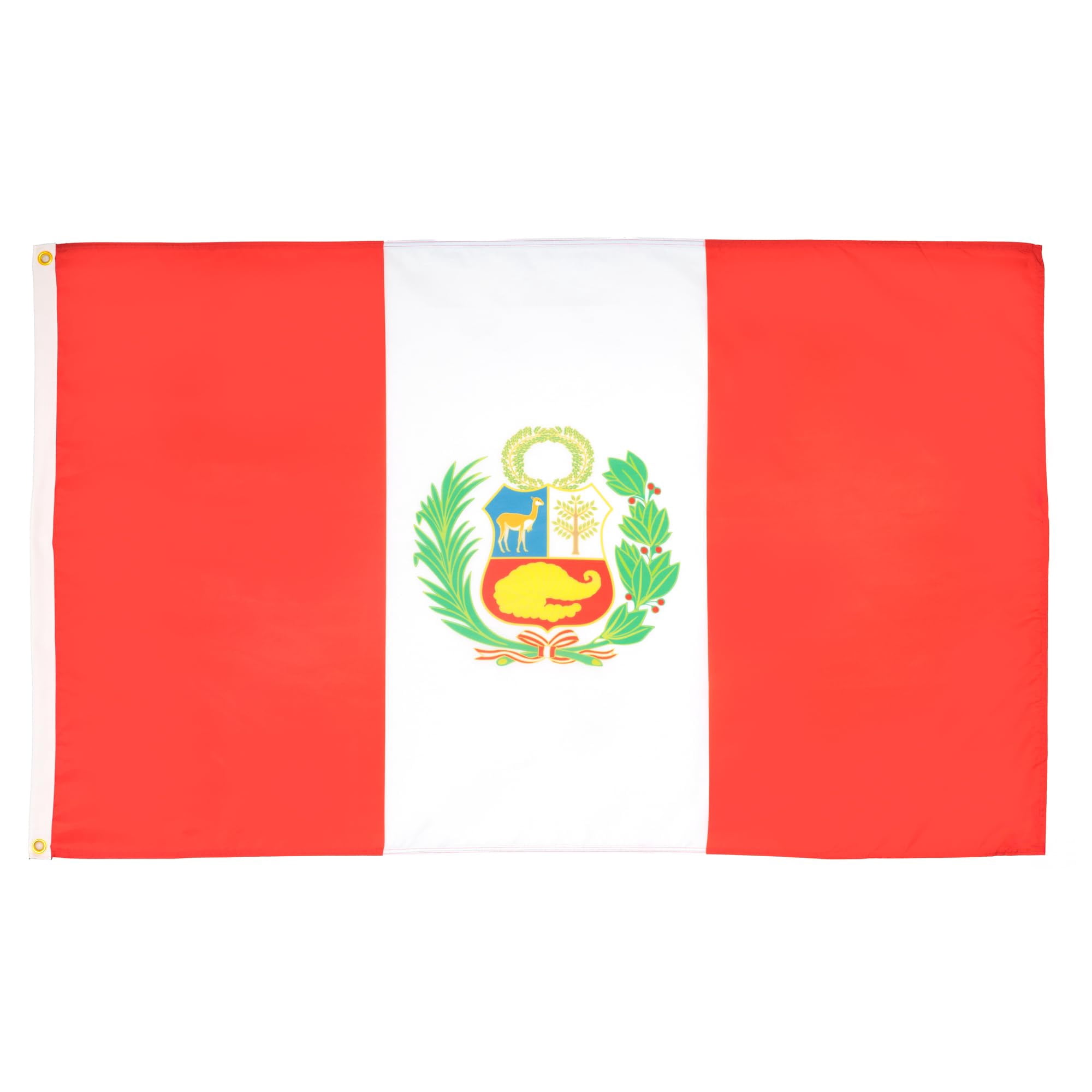 AZ FLAG Pack of 2 Peru Flag 3 x 5 ft 100D Polyester Peruvian Banner 2 ...