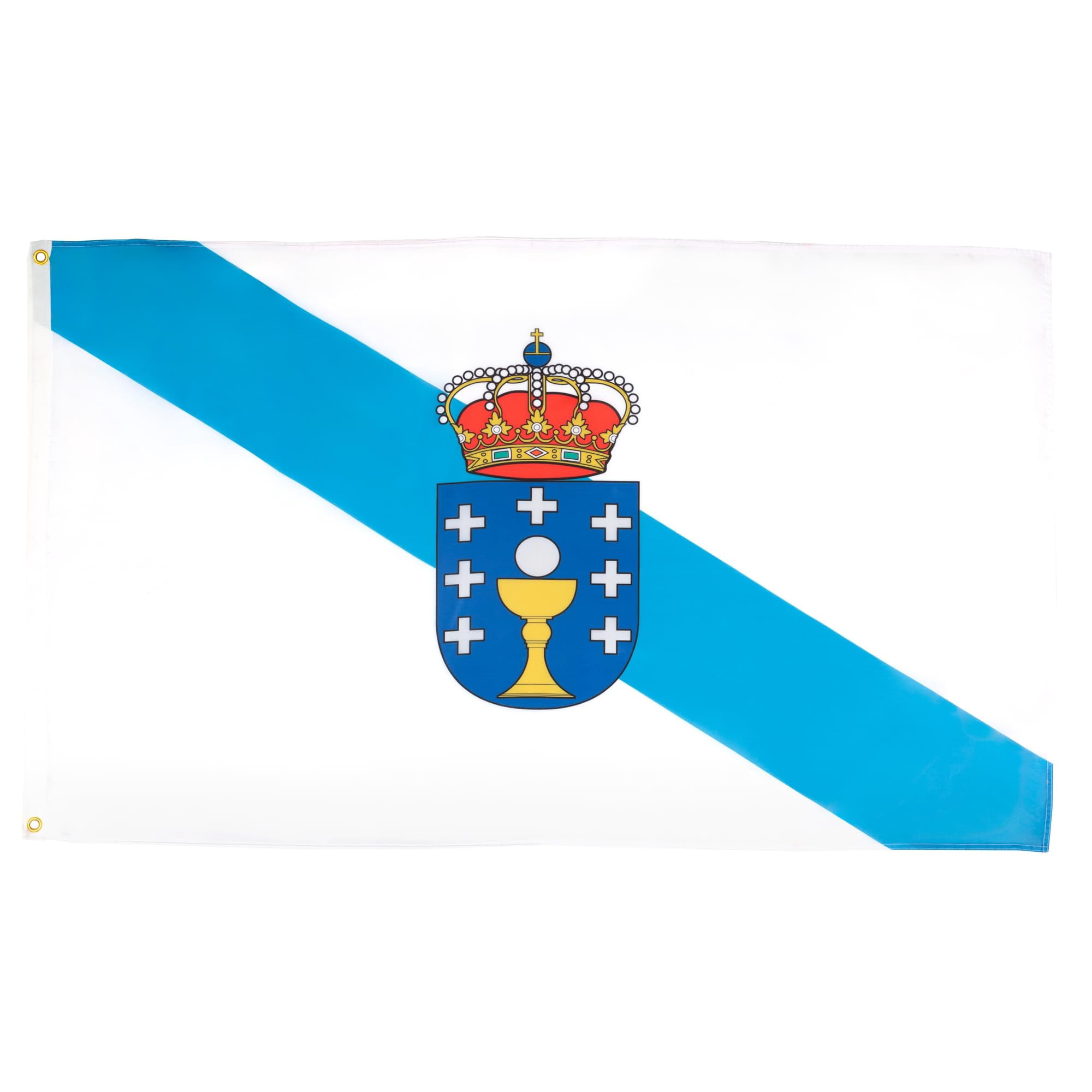 AZ FLAG Pack of 5 Galicia Flag 2 x 3 ft 100D Polyester 2 Grommets 90 x ...