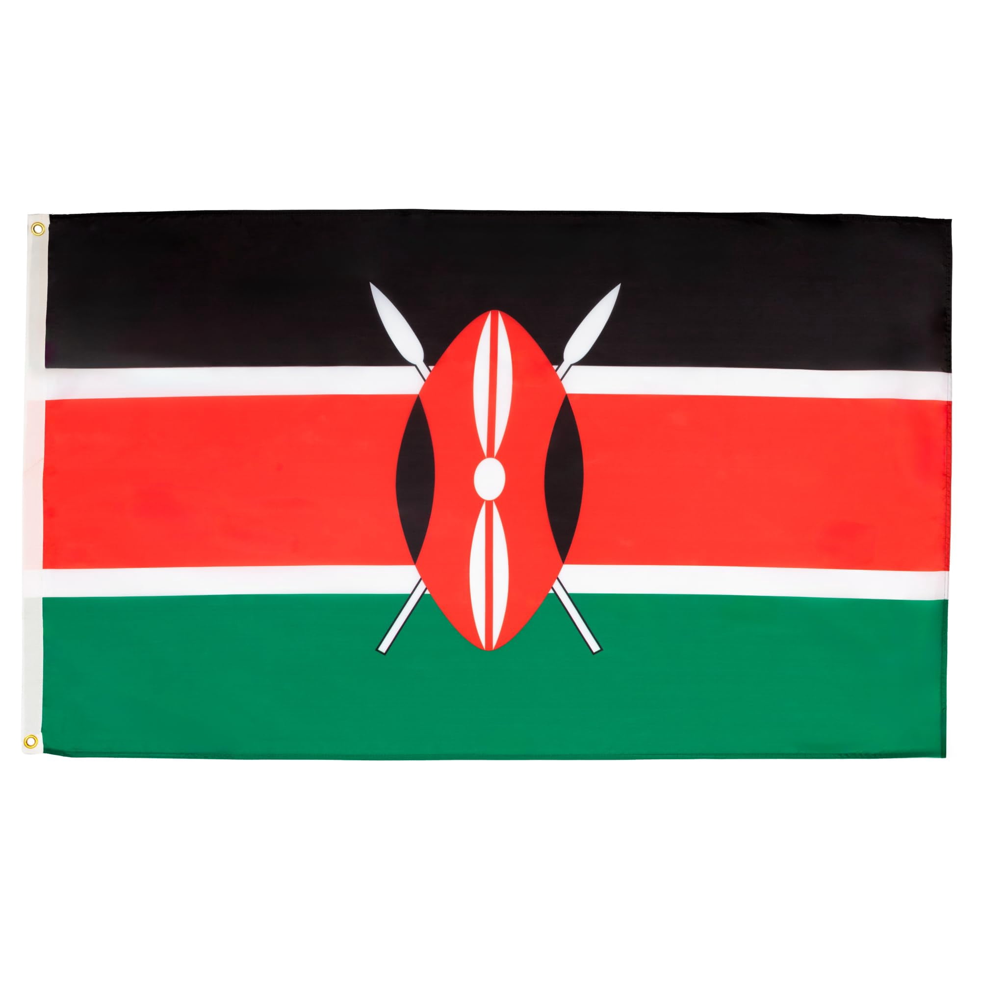 AZ FLAG Pack of 5 Kenya Flag 3 x 5 ft 100D Polyester Kenyan Banner 2 ...