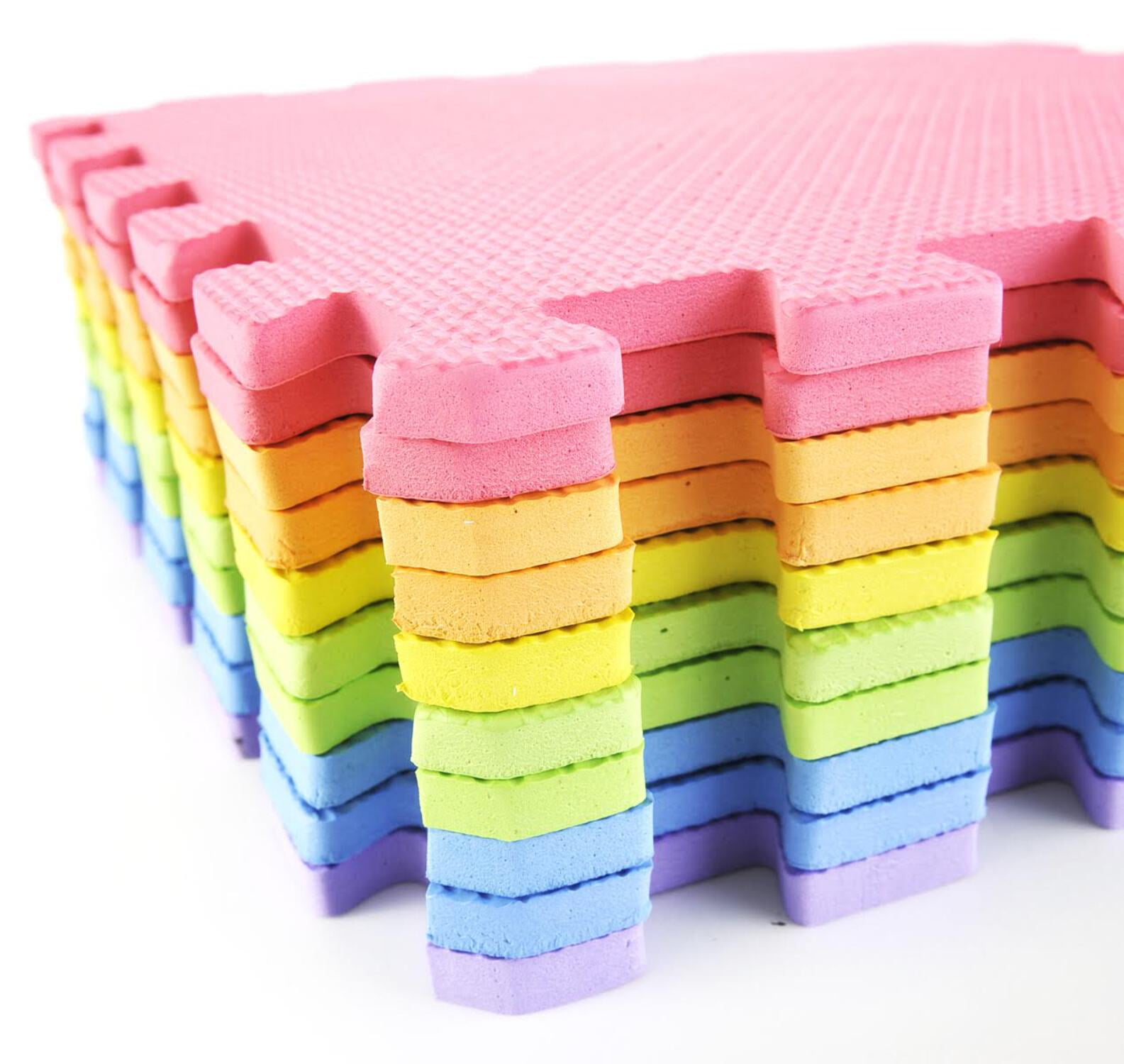 Foam Puzzle Mat 10 12"x12" Connectable Pieces - Walmart.com