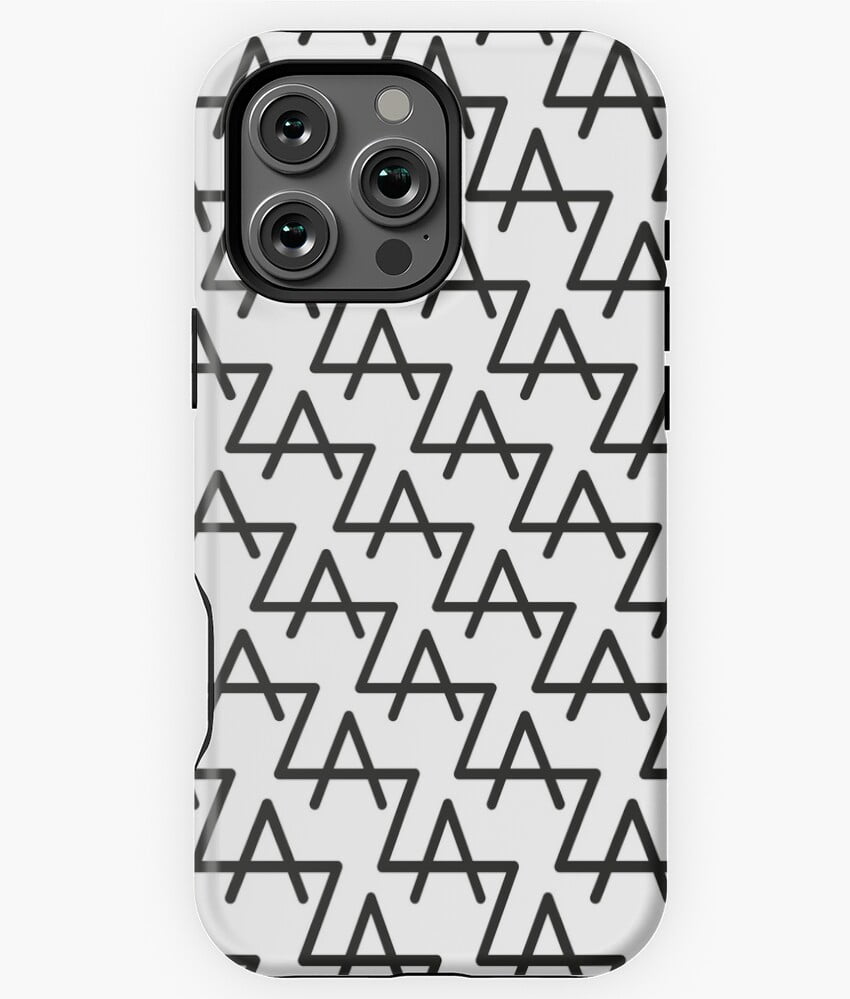 AZ LA M Monogram Initials Phone Case for iPhone 16 15 14 13 12 11 Pro ...