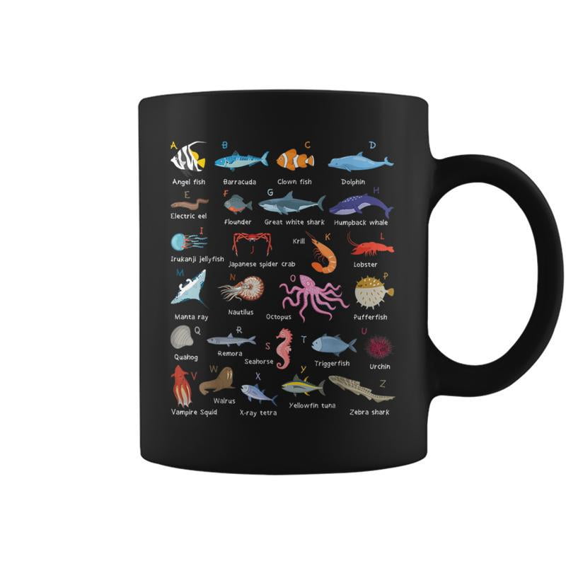 AZ Ocean Life Exploration Sea Creatures Alphabet Coffee Mugs - Walmart.com