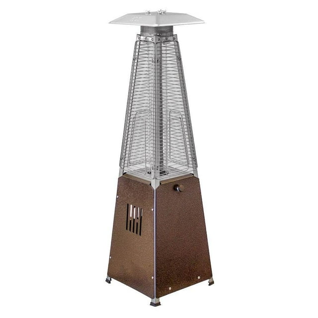 AZ Patio Propane Table Top Gas Heater, Portable Outdoor Triangle Glass ...
