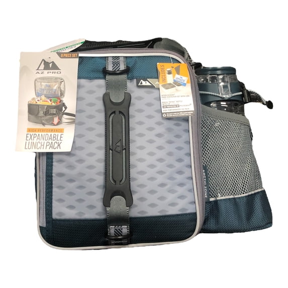 AZ Pro High Performance Expandable Lunch Pack 8 Piece Set, Dark Blue ...