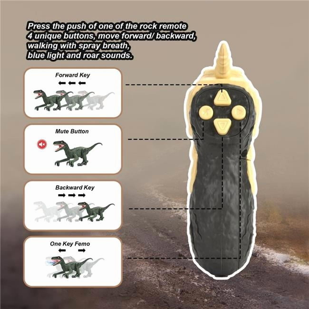 AZ Trading DSM015S Green RC Dino Velociraptor Walking Dinosaur Toy with ...