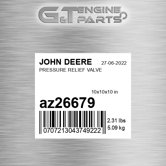 AZ26679 PRESSURE RELIEF VALVE fits JOHN DEERE (New OEM) - Walmart.com