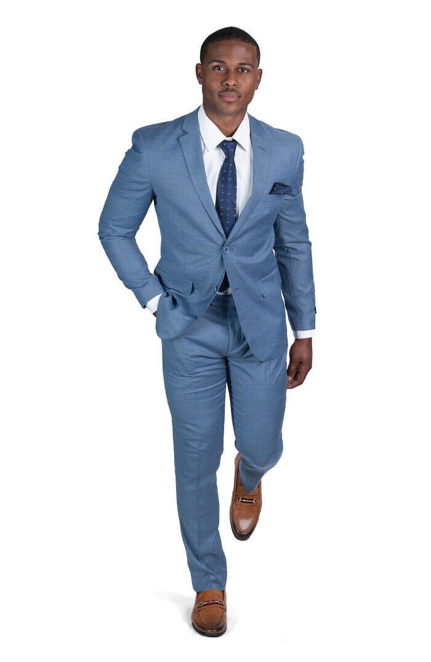 AZAR MAN Slim Fit Mens Solid Suit 2 Button Notch Lapel ZF10036A (44L ...