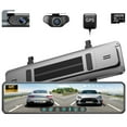 AZDOME 12" Mirror Dash Cam with 4K Detached Front Camera, Rear View ...