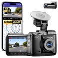 AZDOME 4K HDR Dash Cam with No-Light Full-Color Night Vision, 128GB ...