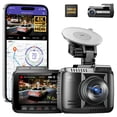 AZDOME 4K HDR Dash Cam with No-Light Full-Color Night Vision, 128GB ...