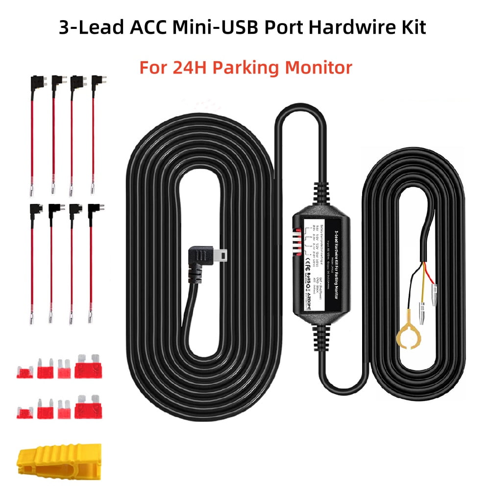 AZDOME ACC Hardwire Kit for Dash Cam, Mini-USB Port for M550 (Pro)/M01 ...