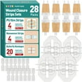 AZEN 28 Pack Wound Closure Strips, 3 Types Butterfly Bandages ...