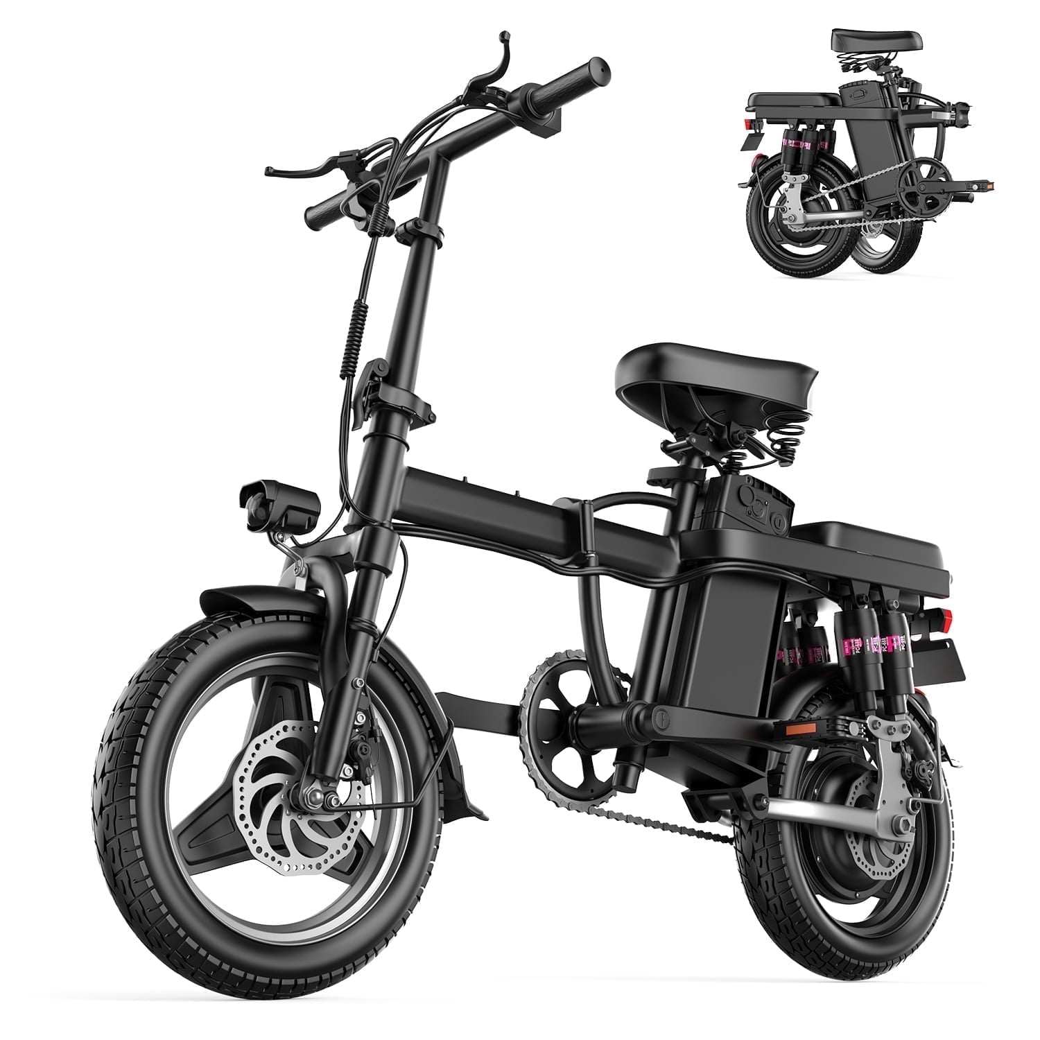 AZHAR 500W Foldable Electric Bike for Adults, 48V 13Ah Removable ...