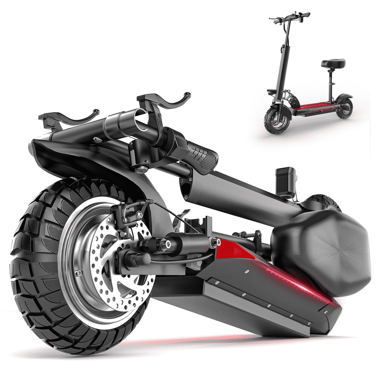 Off Road Electric Scooter,Peak 1200W 45Mile Long Range 25Mph 3Speed ...