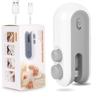 AZHARI COLLECTION Portable Mini Sealing Machine Handheld Packet Sealer ...