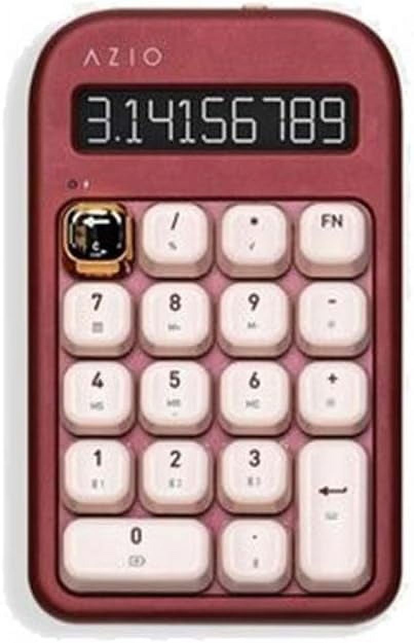 IZO Mechanical Calculator & Number Pad (Red/Gold) - Bluetooth 5.0 & USB ...