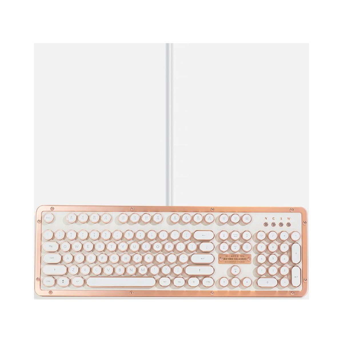 AZIO Retro Compact Keyboard Wh - Walmart.com