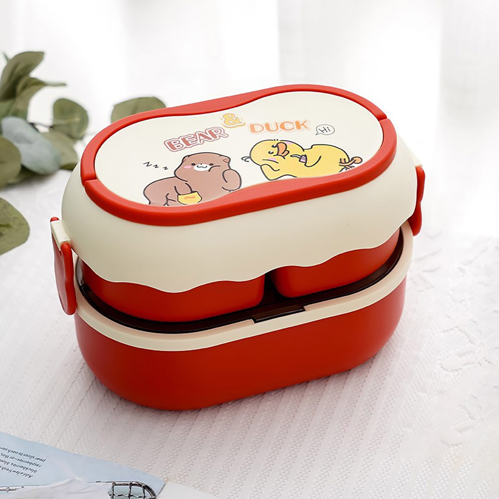 AZIUHA Clearamce Under $15 Double-layer Compartment Lunch Box Office ...