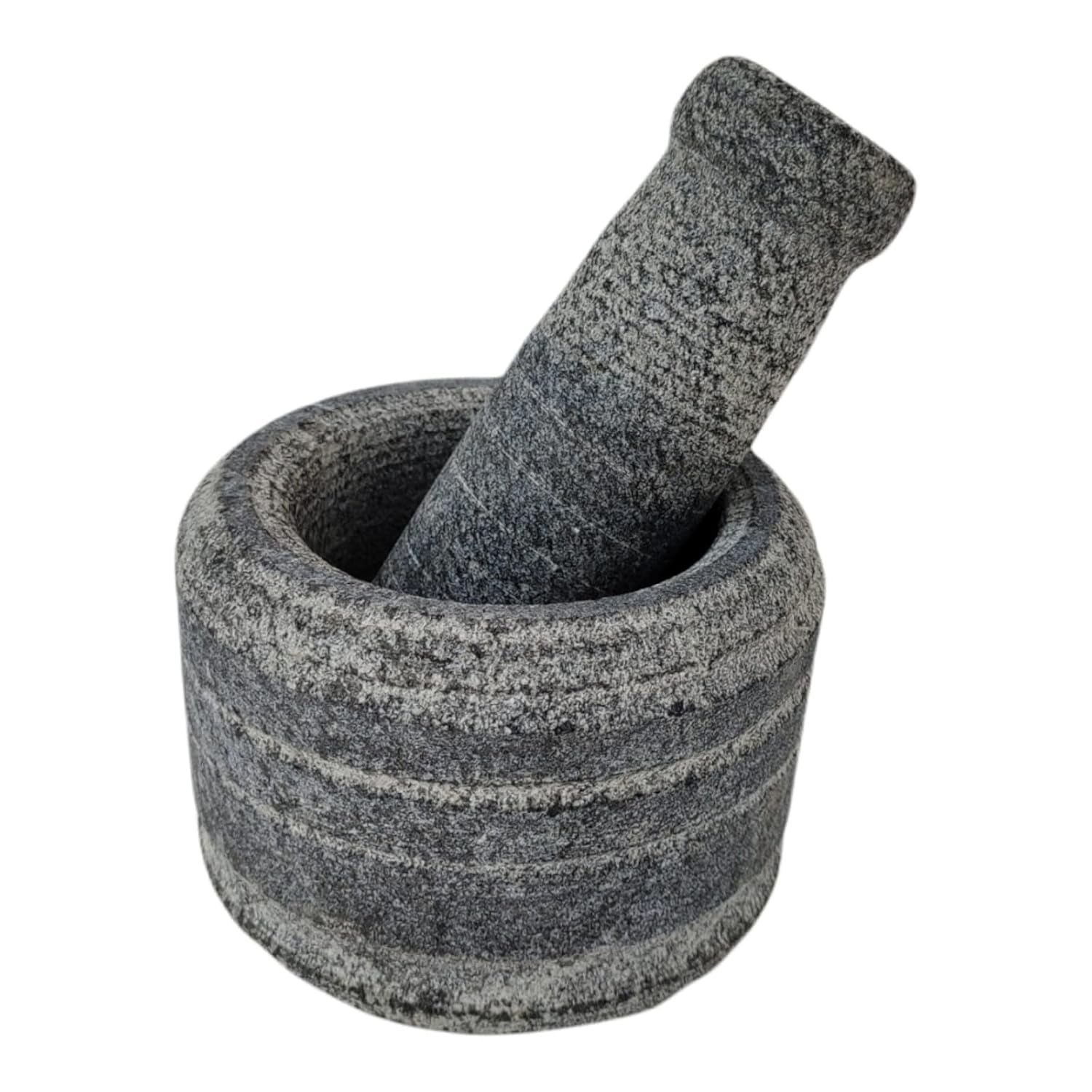 AZKAR Stone Mortar Pestle Set for Spices Okhli Masher Khalbatta Stone ...