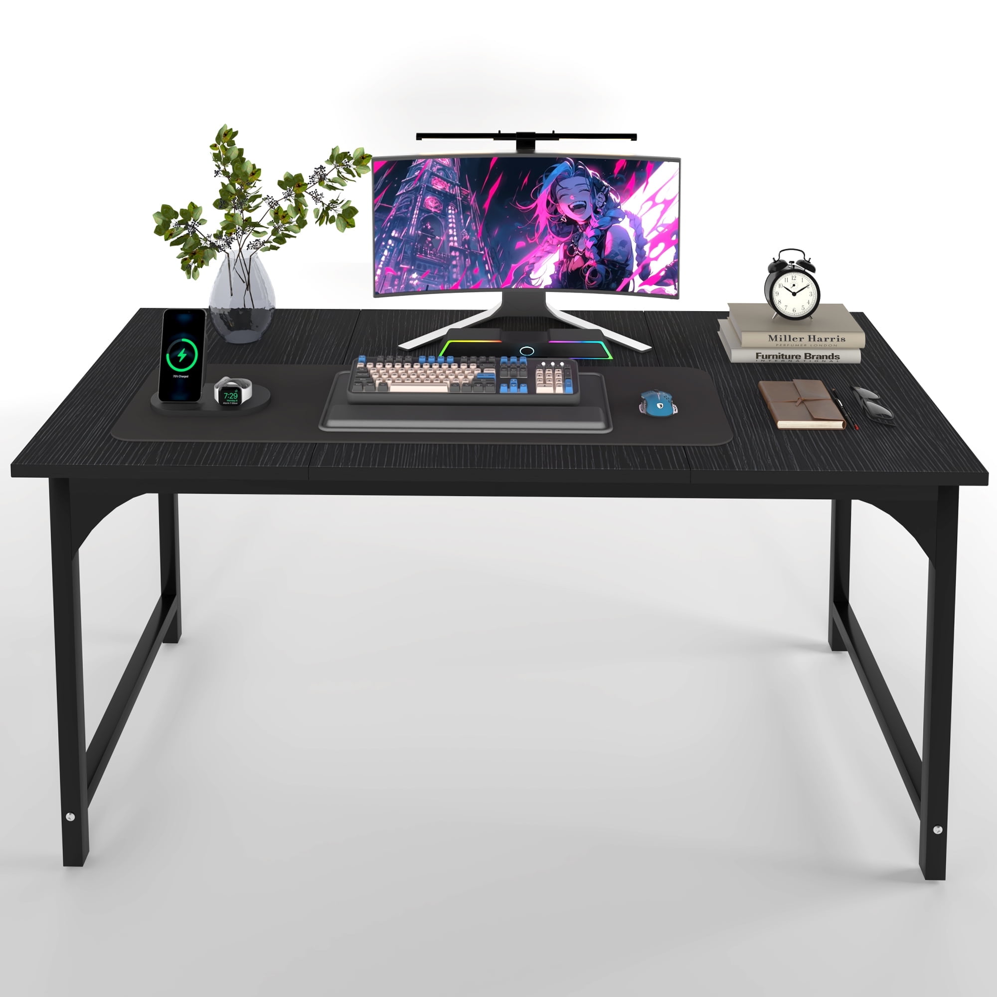 AZN 47 Inch Office & Gaming Desk with Storage, Modern Simple Design ...