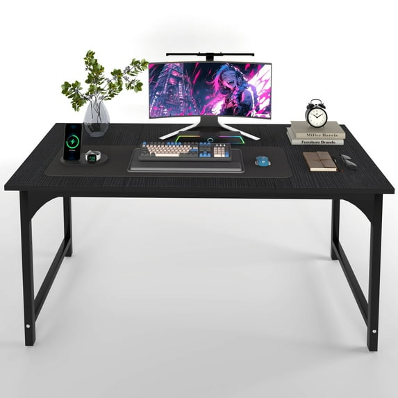 AZN 47 Inch Office & Gaming Desk with Storage, Modern Simple Design ...