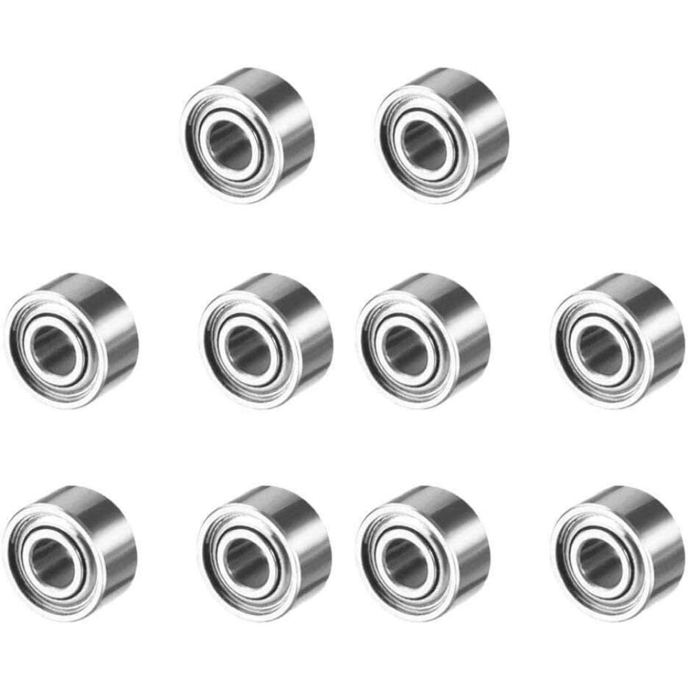 AZNCOS 681ZZ 1x3x1mm Miniature Ball Bearings 10Pcs Metal Ball Micro ...