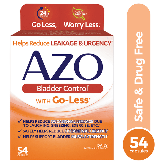 AZO Bladder Control with Go-Less, Leak Relief Health Pills, Supports ...