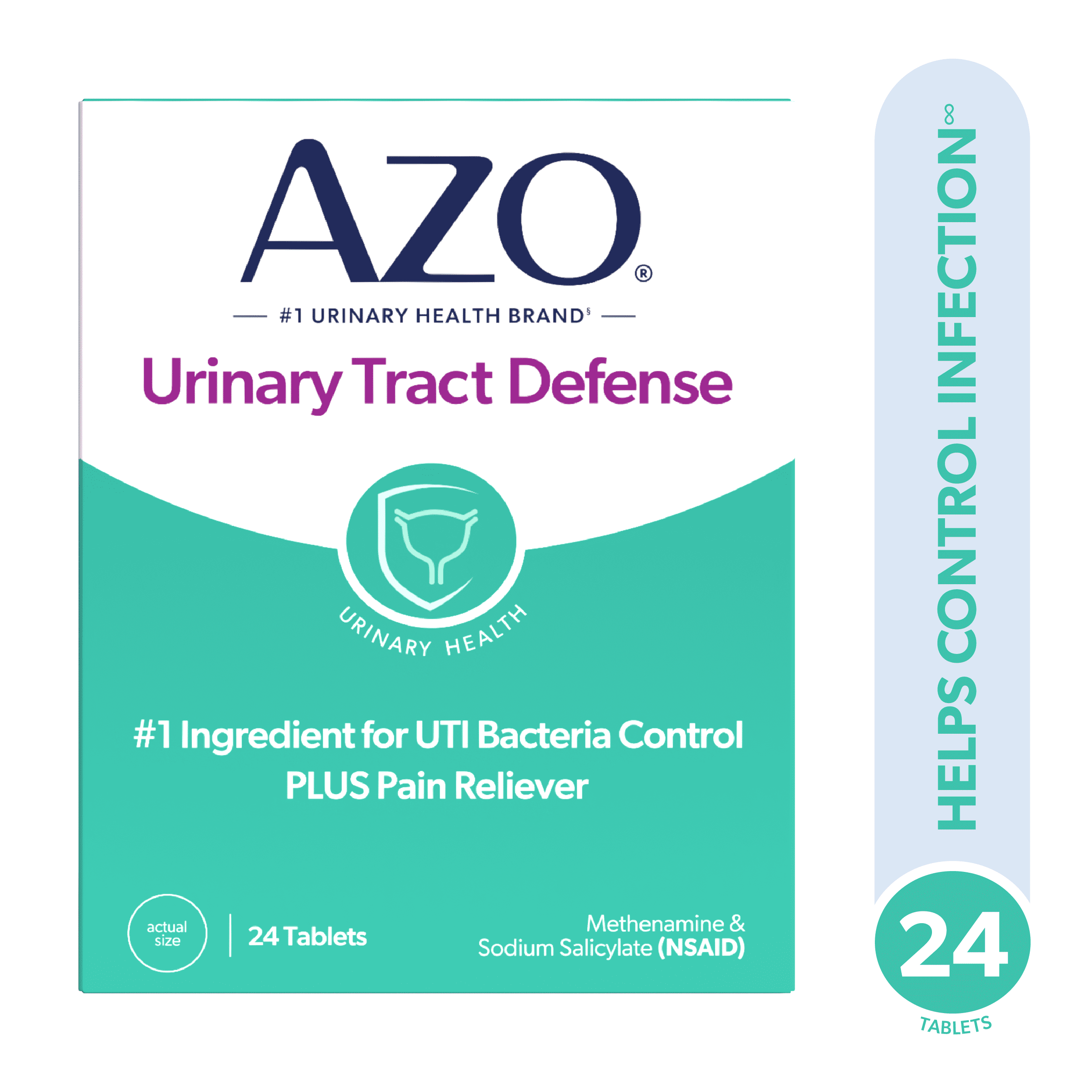 AZO Urinary Tract Defense Tablets, Antibacterial Protection & Pain ...
