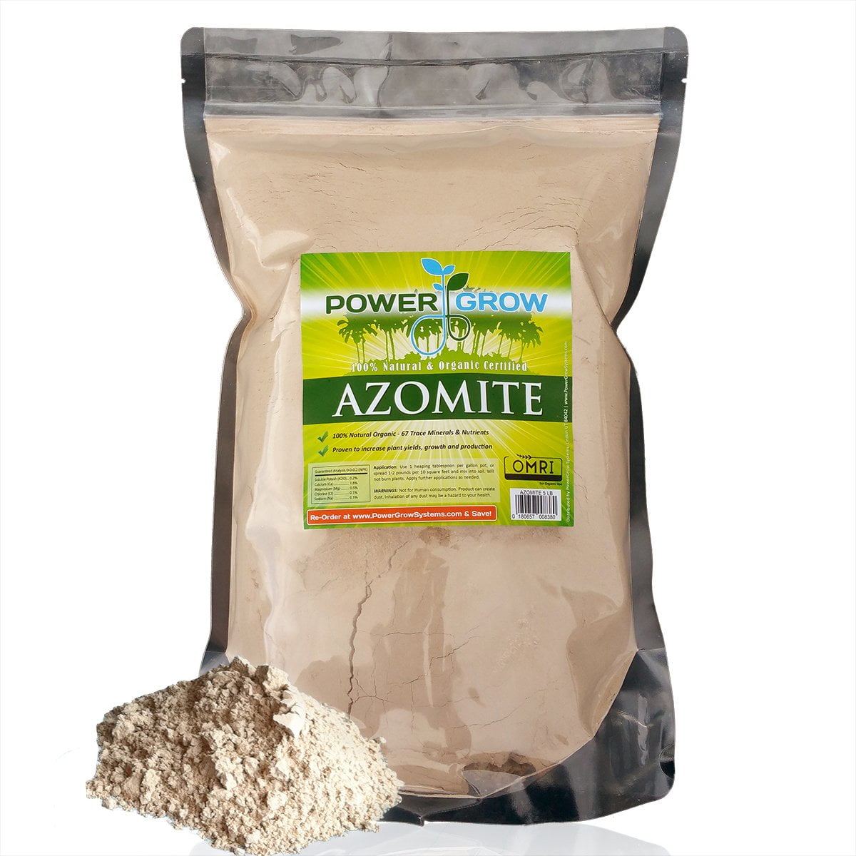 AZOMITE - Certified Organic Trace Minerals by PowerGrow (5 POUNDS ...